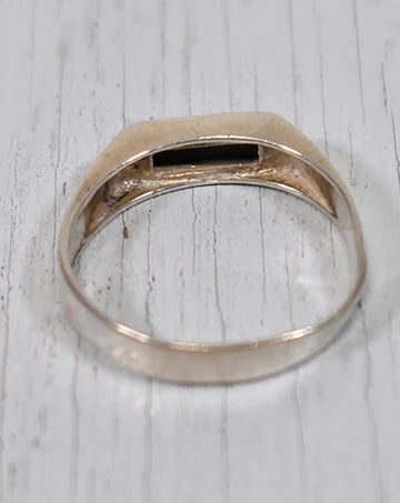 #2056 VINTAGE SILVER ONIX RING UK – miel ONLINE SHOP